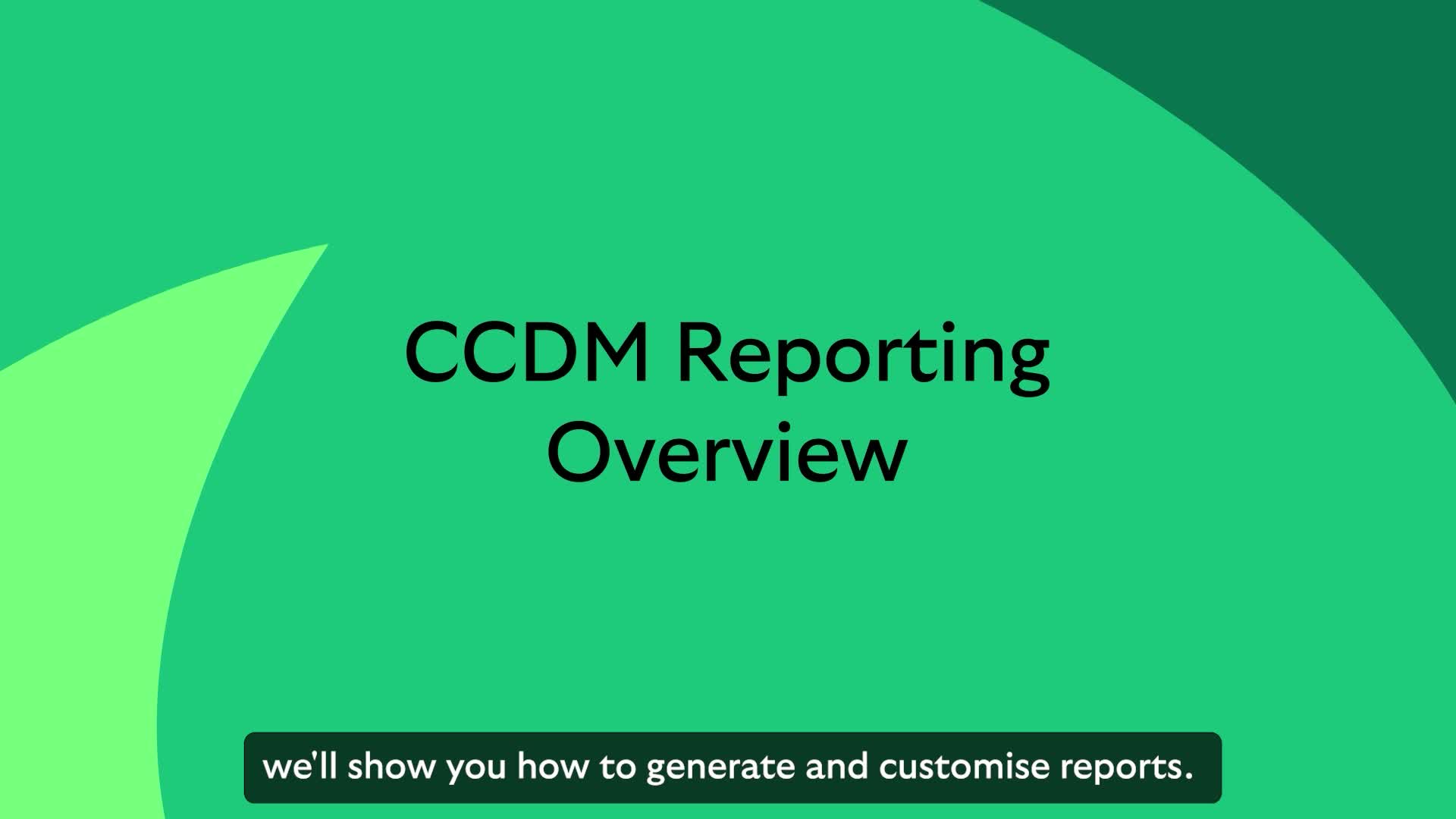 Lloyds Bank CCDM Reporting Overview